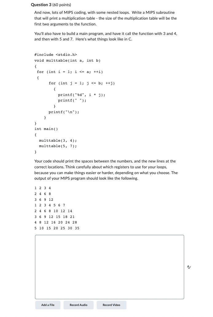 Solved Question 3 60 Points And Now Lots Of Mips Coding