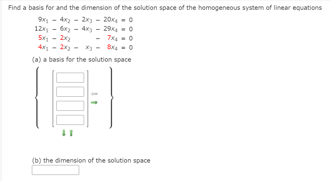 Solved Find a basis for and the dimension of the solution | Chegg.com