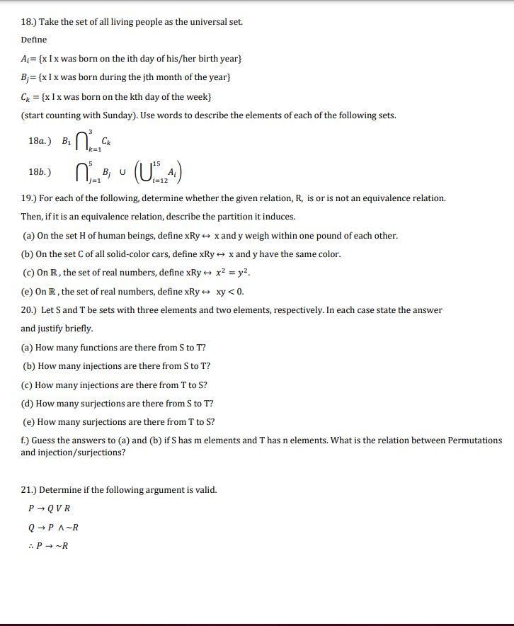 Solved 1. Consider the formula where n is an integer and n | Chegg.com