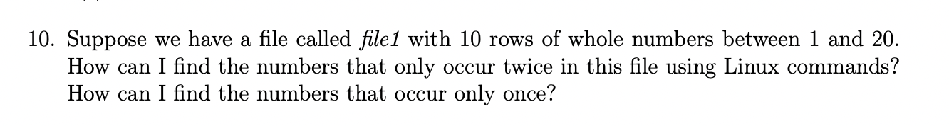 Solved 0. Suppose we have a file called file1 with 10 rows | Chegg.com