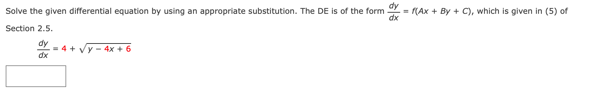 Solved Solve the given differential equation by using an | Chegg.com