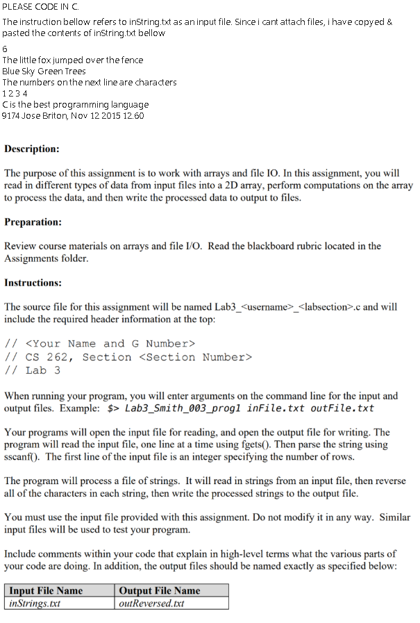 Solved Use easy to understand variable names. The baled text | Chegg.com