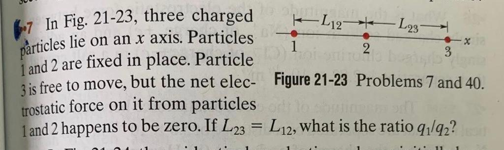 Solved 1 2 3 In Fig. 21-23, three charged K L19- particles | Chegg.com