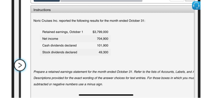 Solved Prepare a retained earnings statement for the month | Chegg.com