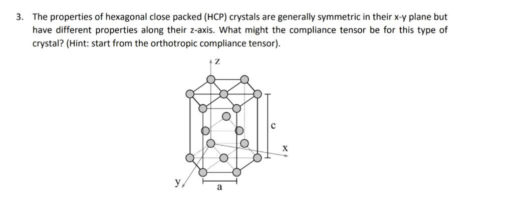 Solved 3. The properties of hexagonal close packed (HCP) | Chegg.com