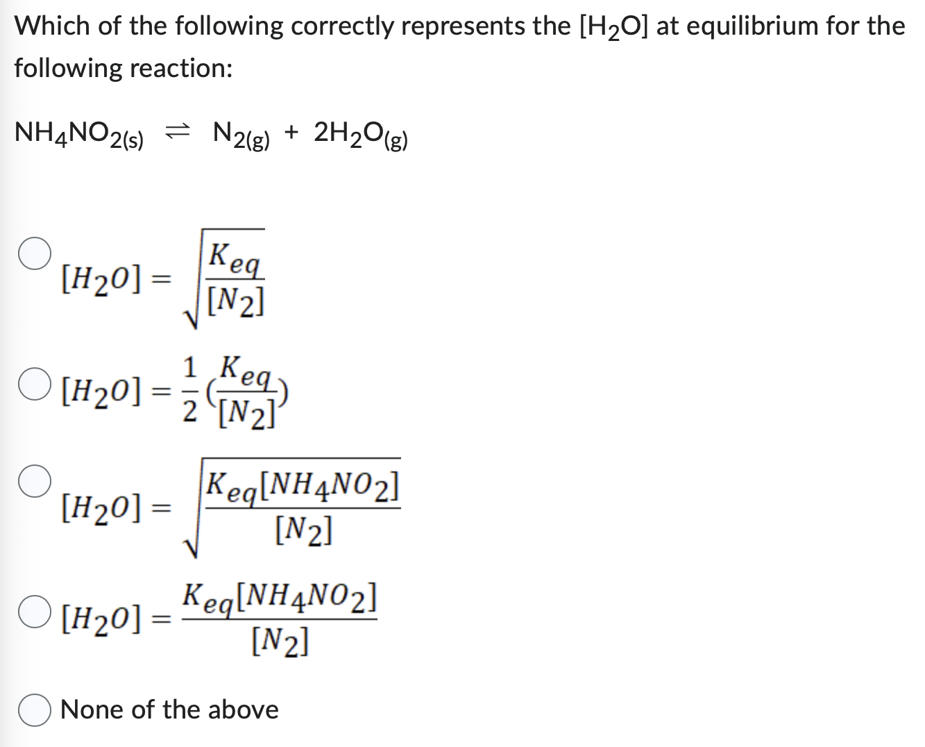 Solved Which of ﻿the following correctly represents the | Chegg.com