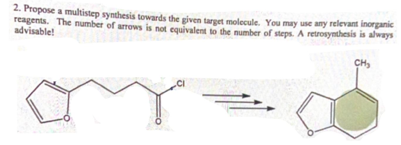 Solved 2. Propose a multistep synthesis towards the given | Chegg.com