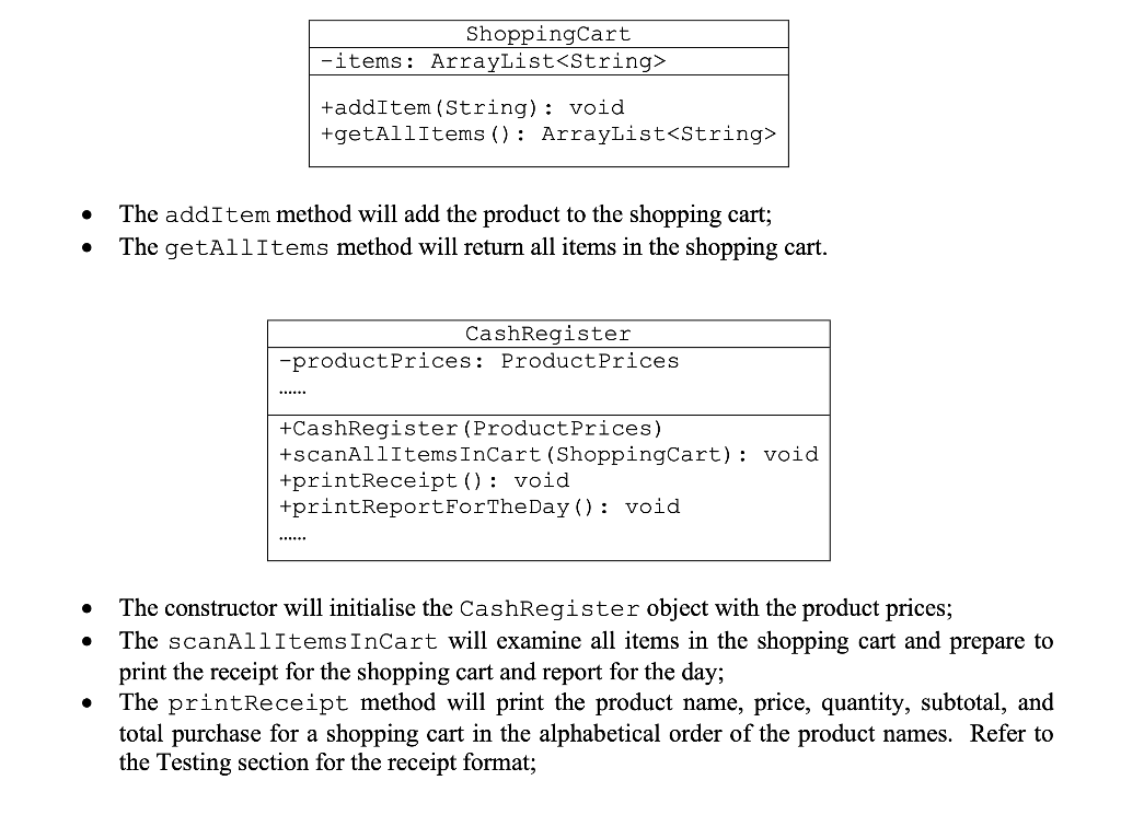 Solved Program Requirements You create three classes: | Chegg.com