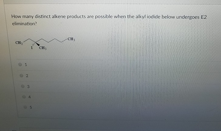 Solved How many distinct alkene products are possible when | Chegg.com