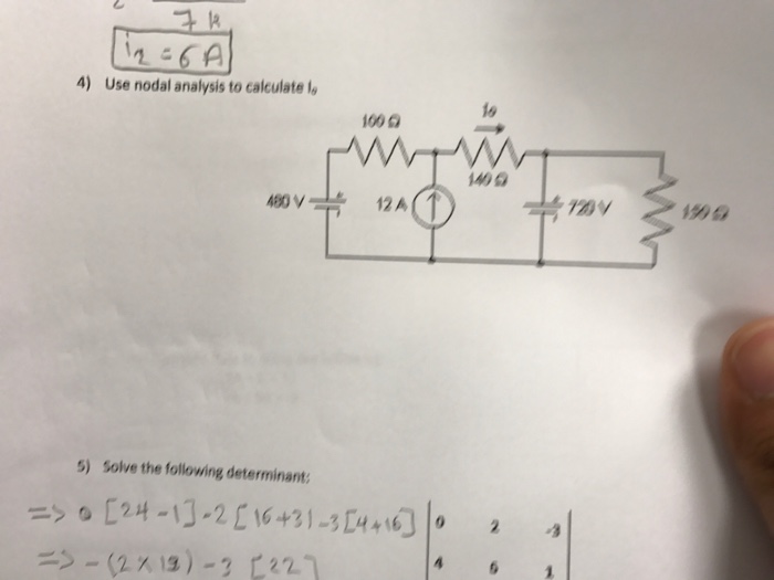 Solved Use nodal analysis to calculate l_s Solve the | Chegg.com