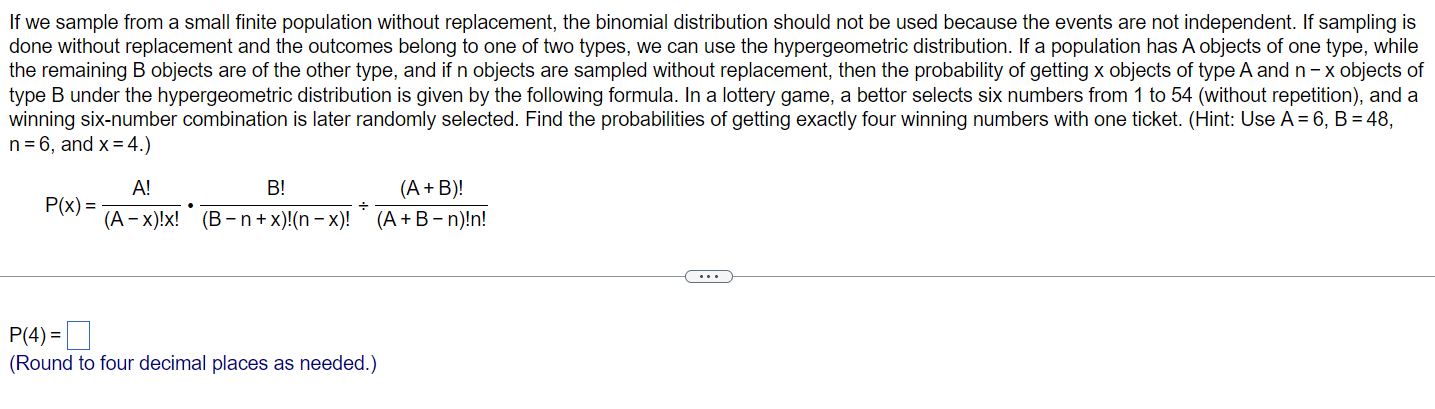 Solved If we sample from a small finite population without | Chegg.com