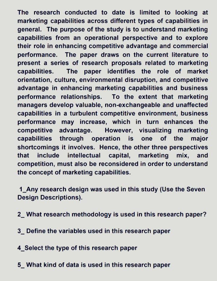 Solved The research conducted to date is limited to looking | Chegg.com