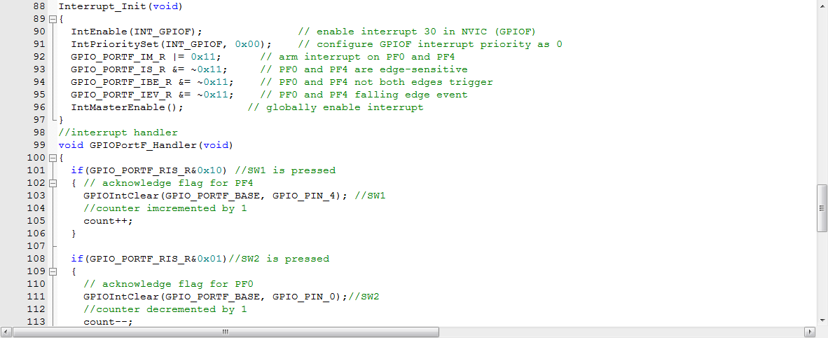 Solved how to write a debounce interrupt code for this | Chegg.com