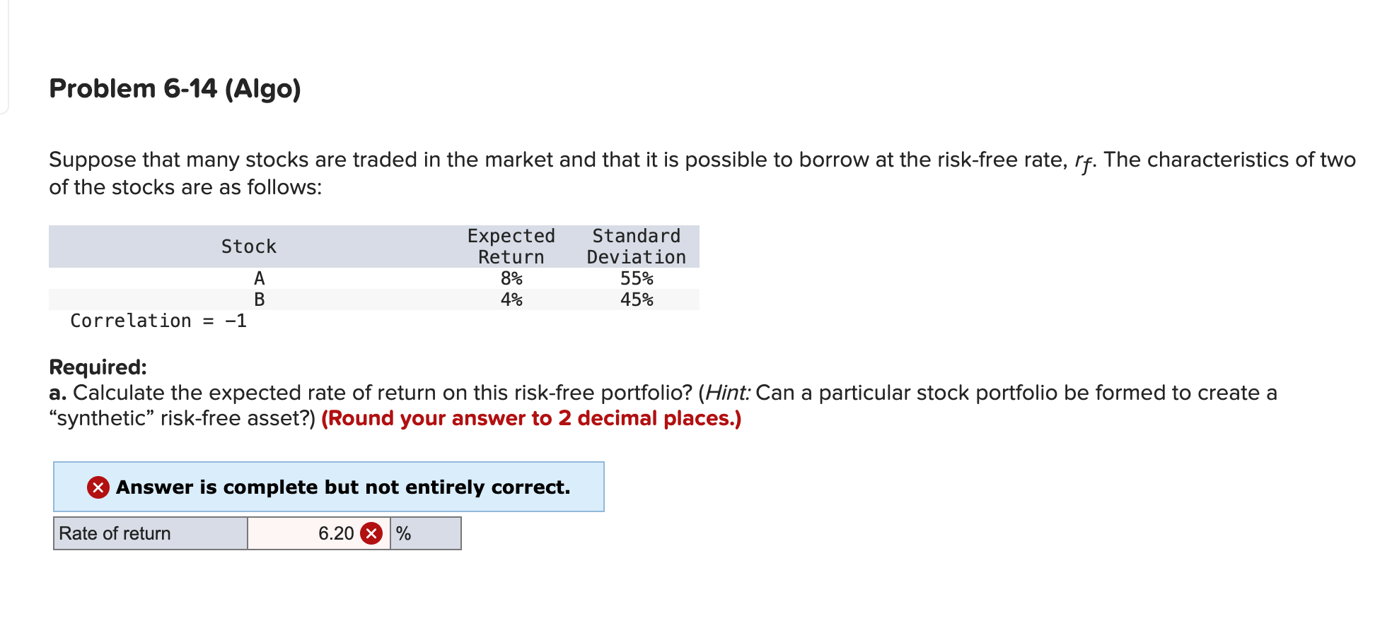 Solved Problem 6-14 (Algo)Suppose that many stocks are | Chegg.com