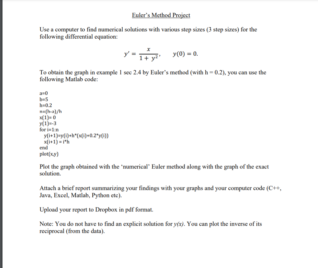 Solved Differential Equation Math. I need the pdf file of | Chegg.com
