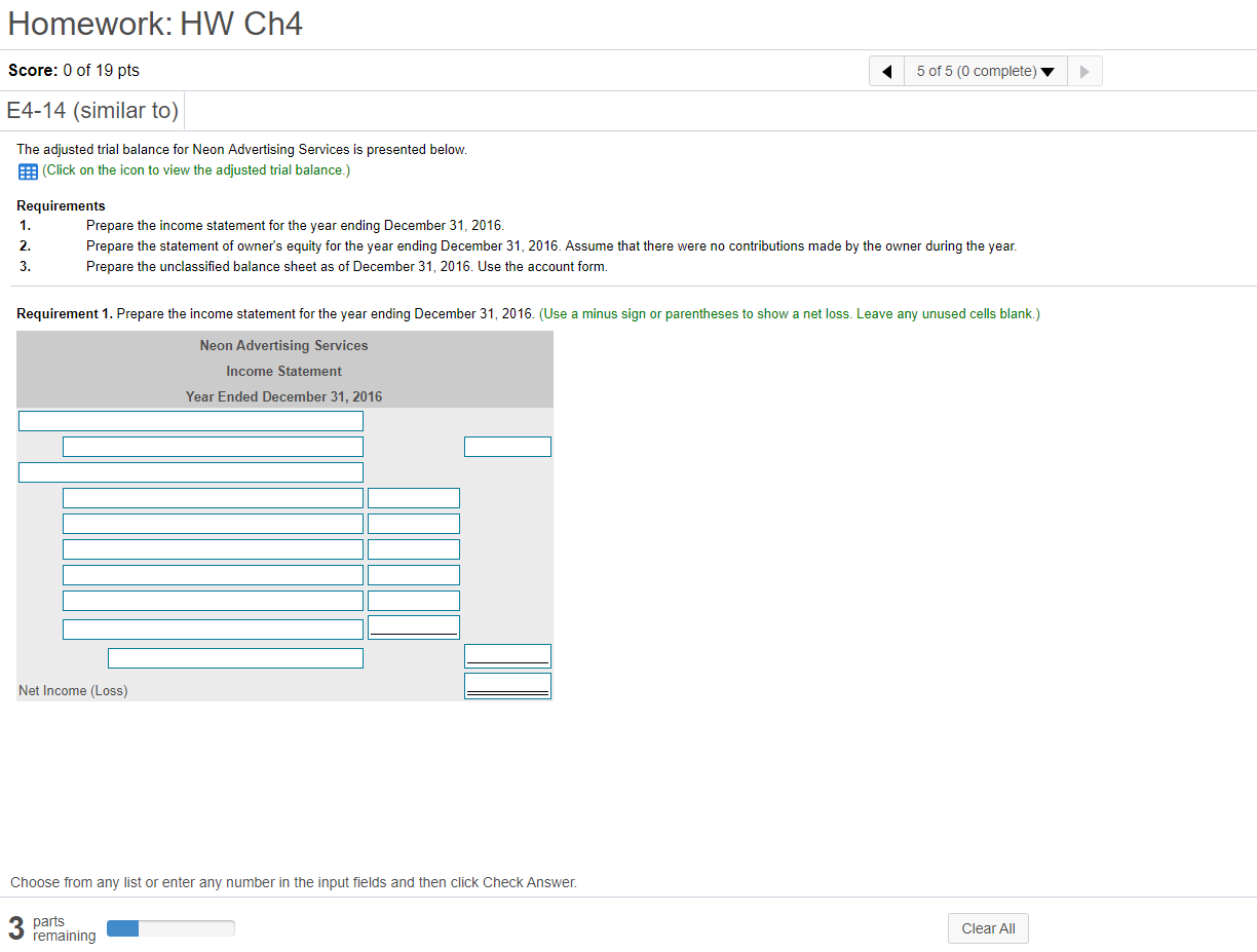 Solved Homework: HW Ch4 Score: 0 of 19 pts 5 of 5 (0 | Chegg.com