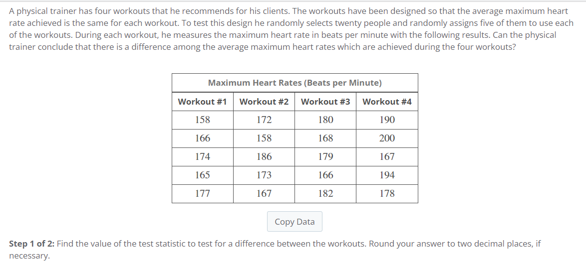 Solved Step 2 of 2: Make the decision to reject or fail to | Chegg.com