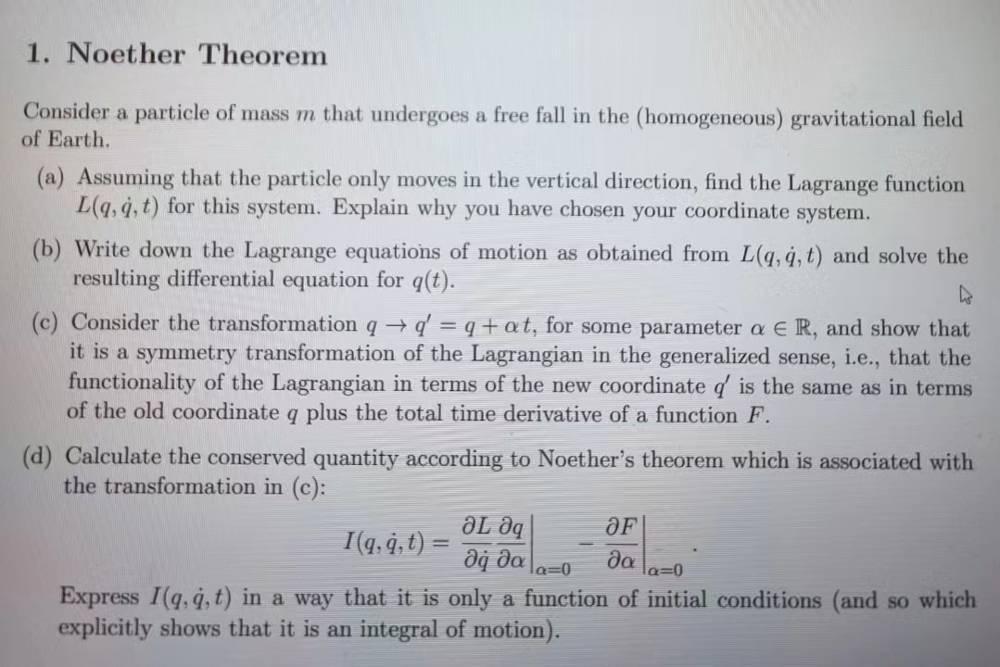 Solved Consider a particle of mass m that undergoes a free | Chegg.com