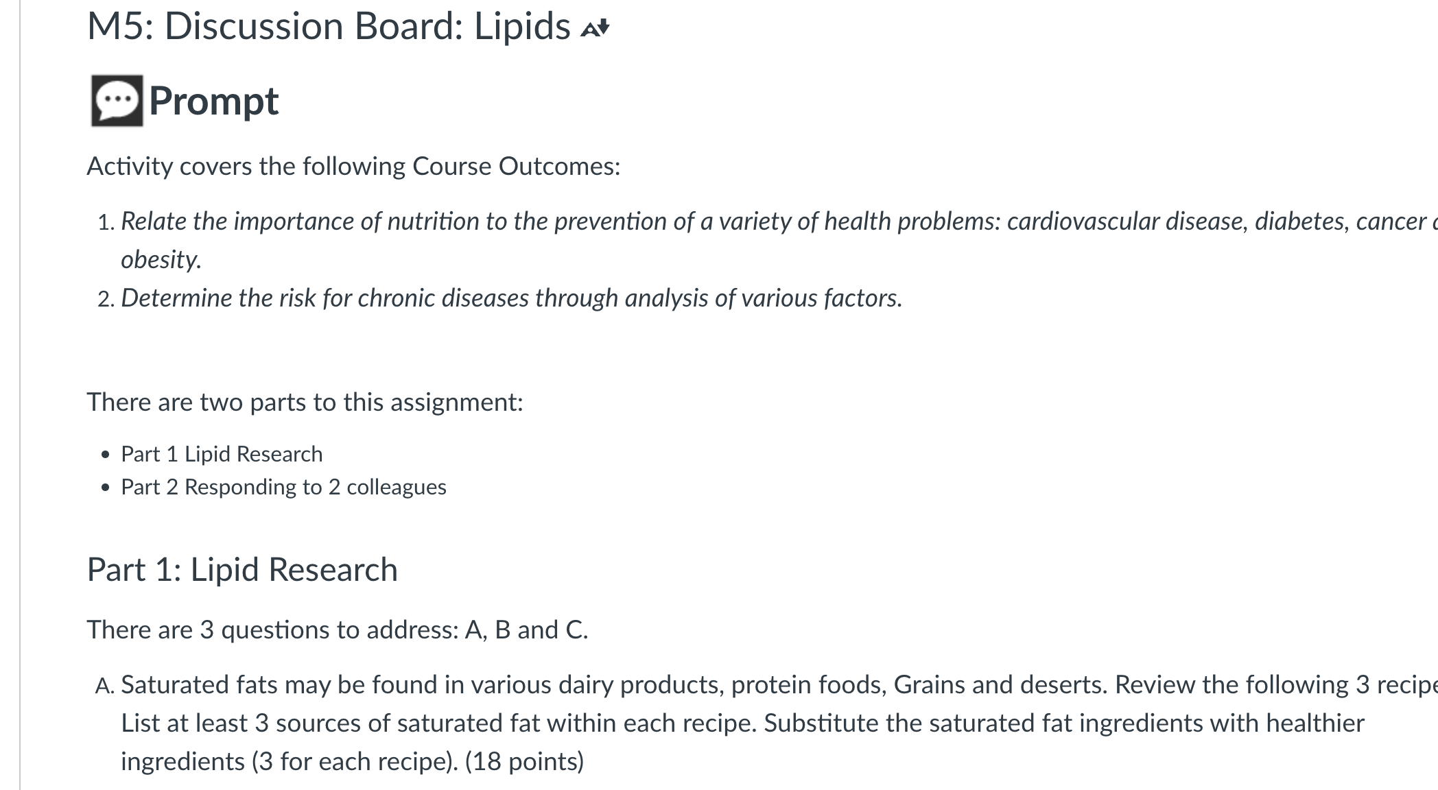 Recipe ModificationPrompt Activity covers the | Chegg.com