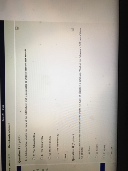 Solved :00 Time Left: 0:24:33 Alexis Leach: Attempt 1 The | Chegg.com