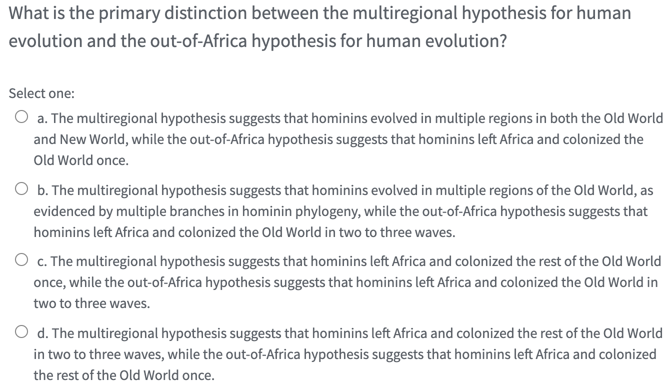 Solved What is the primary distinction between the | Chegg.com