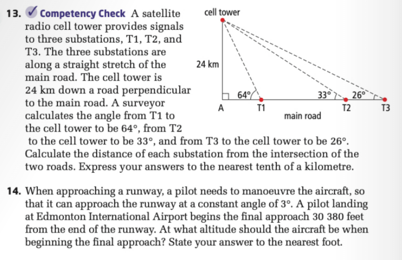 Solved 13. Competency Check A satellite radio cell tower | Chegg.com