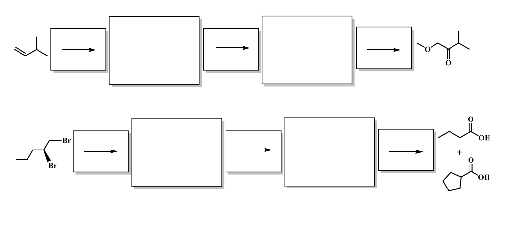 Solved Complete the two synthesis problems by filling in the | Chegg.com