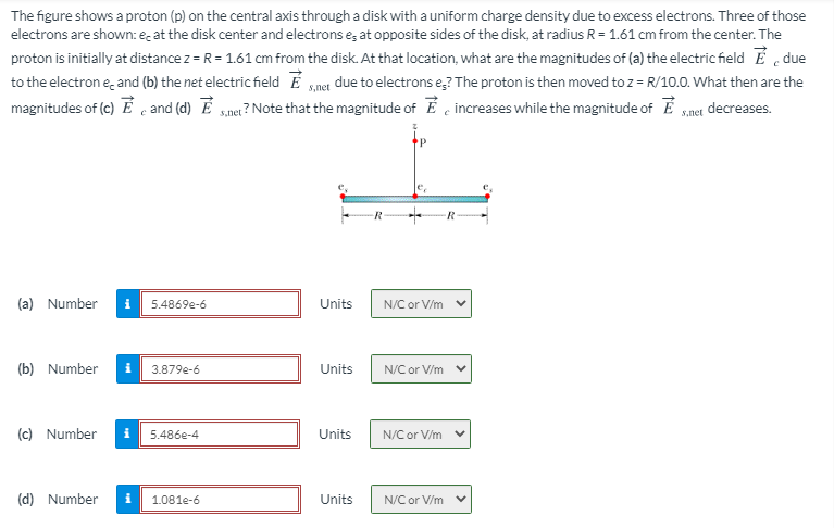 Solved The figure shows a proton (p) on the central axis | Chegg.com