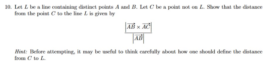 Solved 0 . Let L be a line containing distinct points A and | Chegg.com