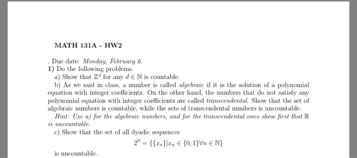 Solved Do the following problems. a) Show that Z^d for any | Chegg.com