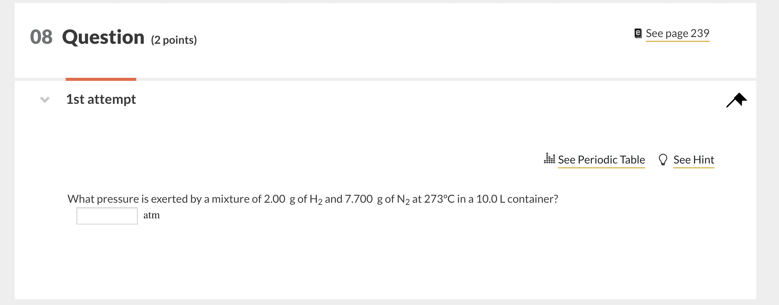 Solved What pressure is exerted by a mixture of 2.00 g of H2 | Chegg.com