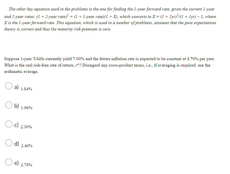 Solved Multiple Choice: Problems Interest rates are | Chegg.com