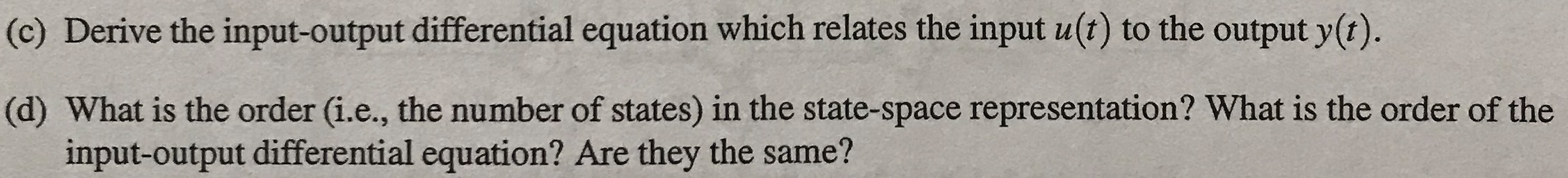 Solved Consider the figure below: The input u(t) is an | Chegg.com