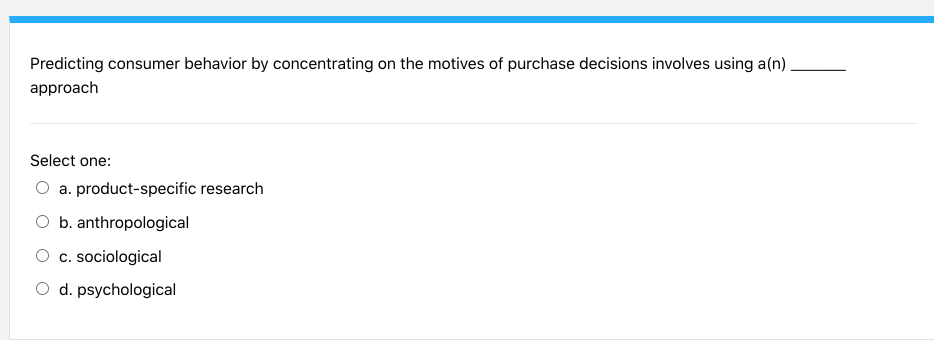 Solved Predicting consumer behavior by concentrating on the | Chegg.com