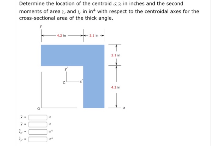 Solved Determine the location of the centroid (x, y) in | Chegg.com