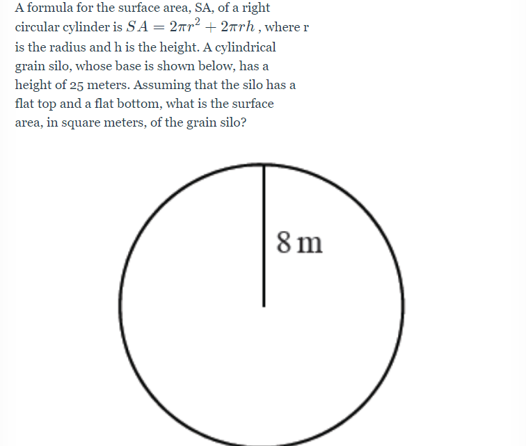 Surface Area Formula Circle