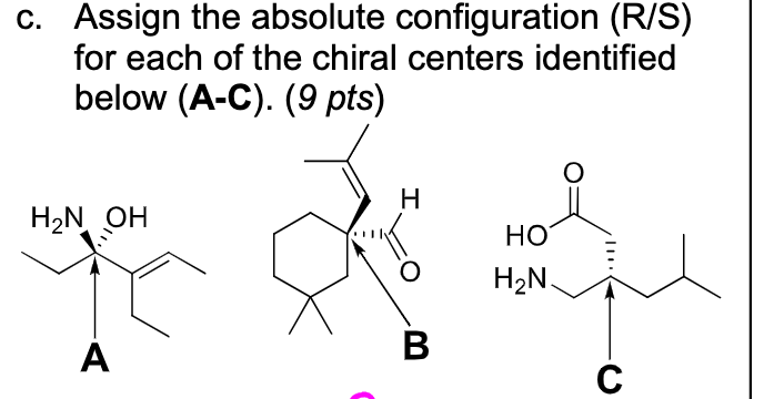 Solved Assign the absolute configuration (R/S) for each of | Chegg.com