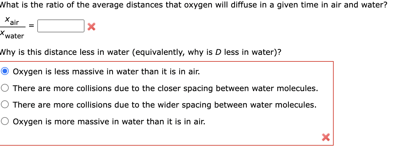 Solved What is the ratio of the average distances that | Chegg.com