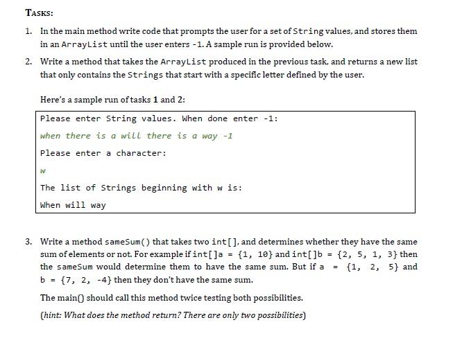 Solved TASKS: 1. In the main method write code that prompts | Chegg.com