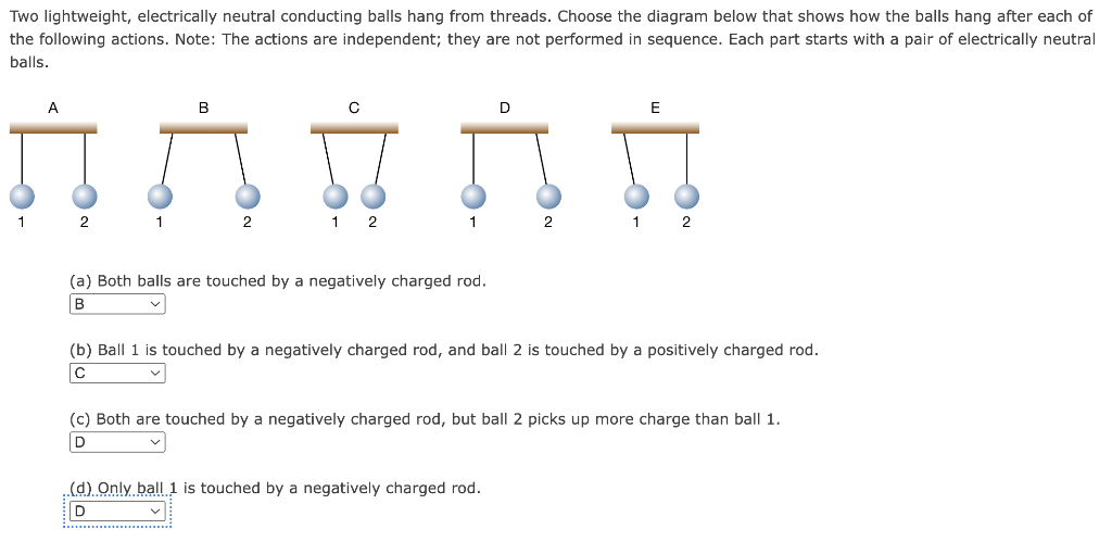 Solved Two lightweight, electrically neutral conducting | Chegg.com