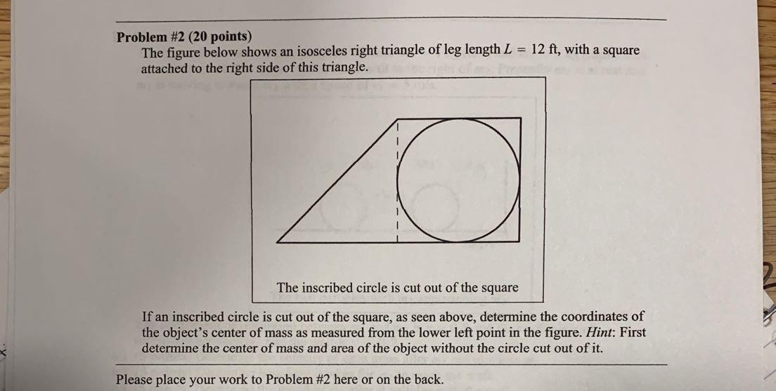 Solved Problem #2 (20 points) The figure below shows an | Chegg.com