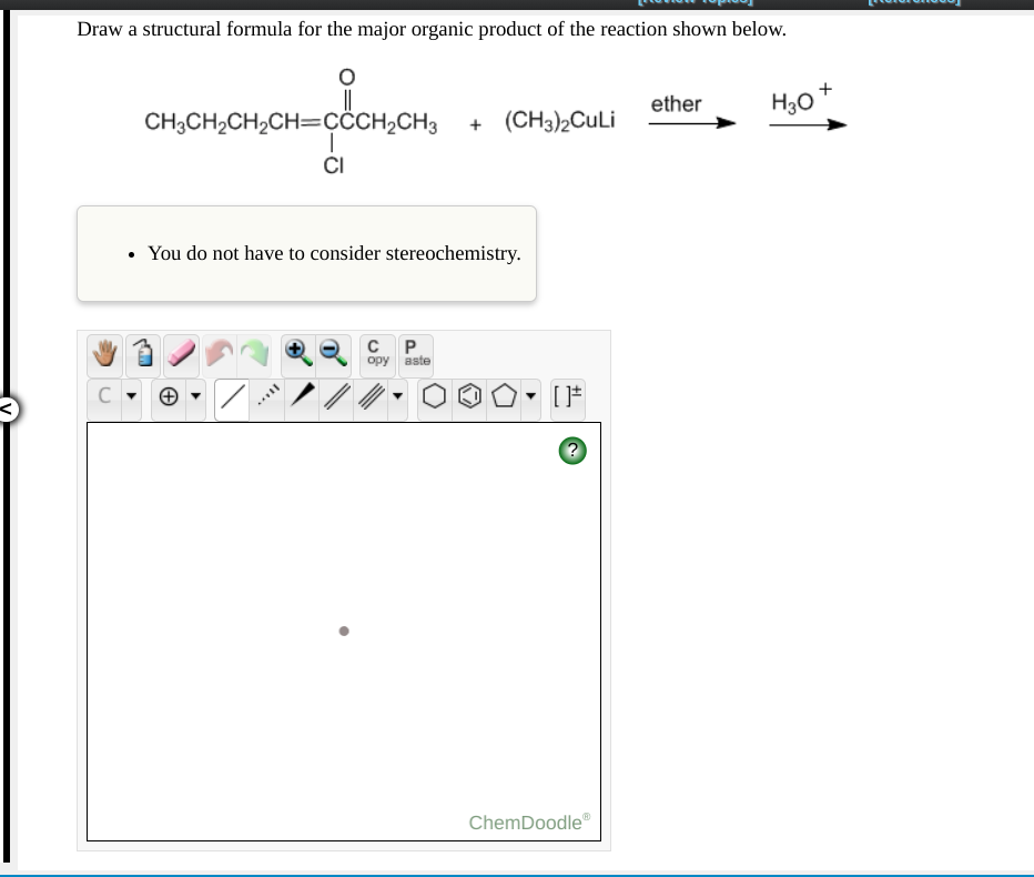 Solved Draw a structural formula for the major organic | Chegg.com
