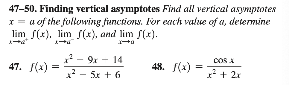 Solved Finding vertical asymptotes. find all vertical | Chegg.com