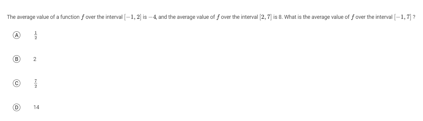 Solved The average value of a function f over the interval | Chegg.com