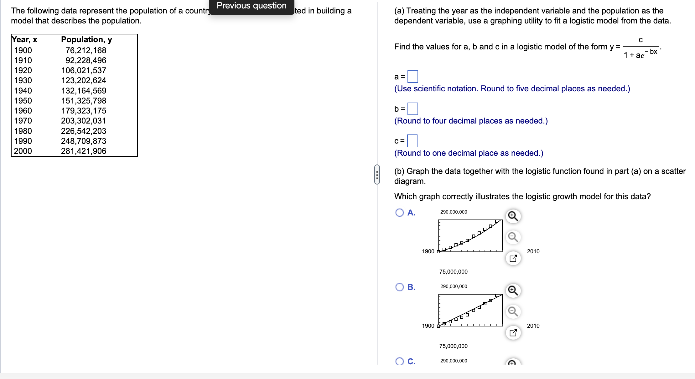 Solved The following data represent the population of a | Chegg.com
