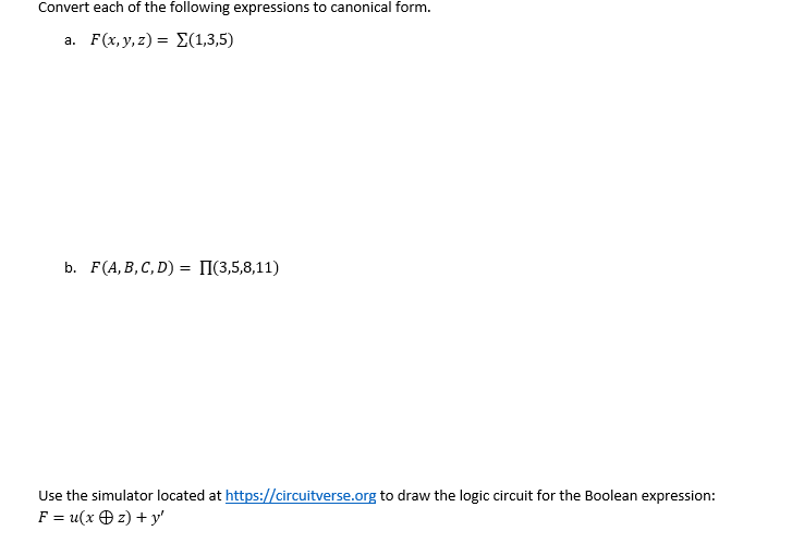 Solved Convert Each Of The Following Expressions To 