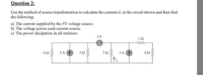 Solved Use the method of source transformation to calculate | Chegg.com