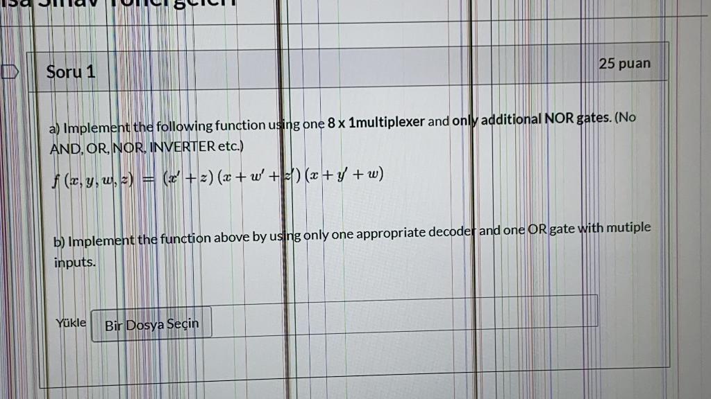 Solved 25 puan Soru 1 a) Implement the following function | Chegg.com