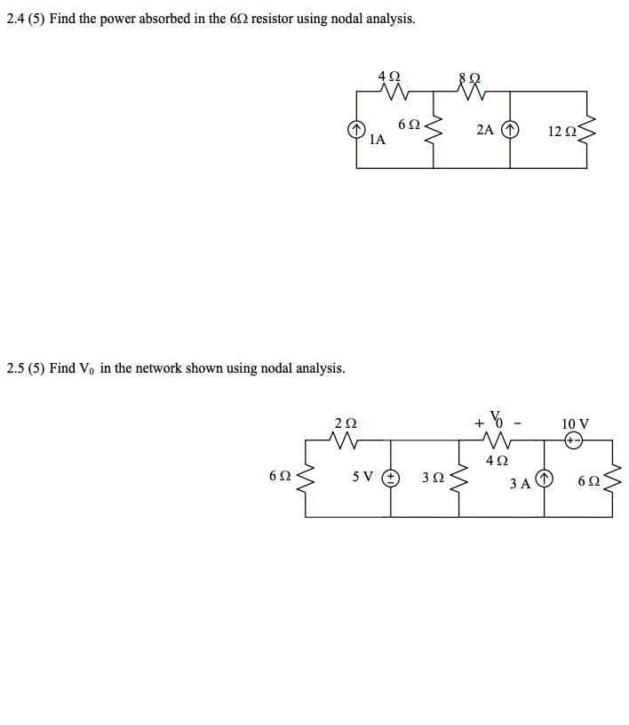 Solved ECE209 Assignment 2 2.1 (5) Find the voltage Vah | Chegg.com