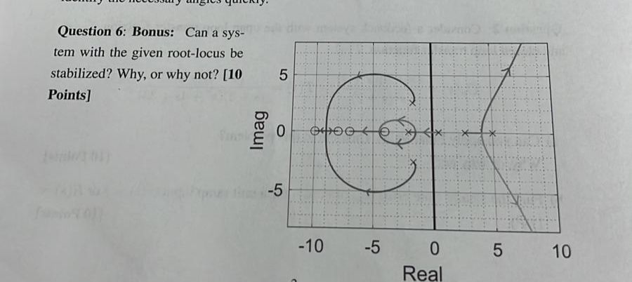 Solved Question 6: Bonus: Can a sys tem with the given | Chegg.com